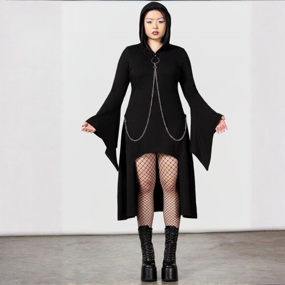 Killstar | Dresses | Killstar Malice In Chains Cloak Black Waterfall ...